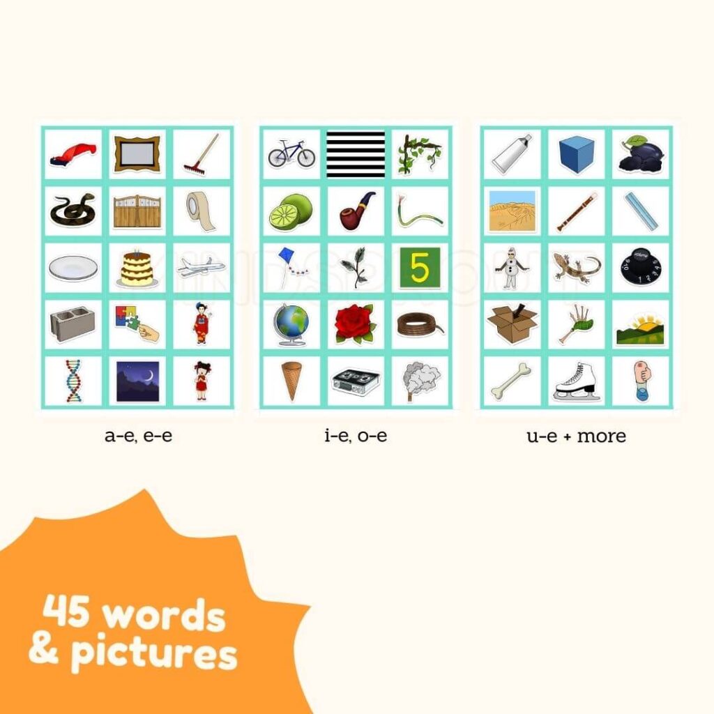 Stage 5: Silent E Words Reading Picture Cards