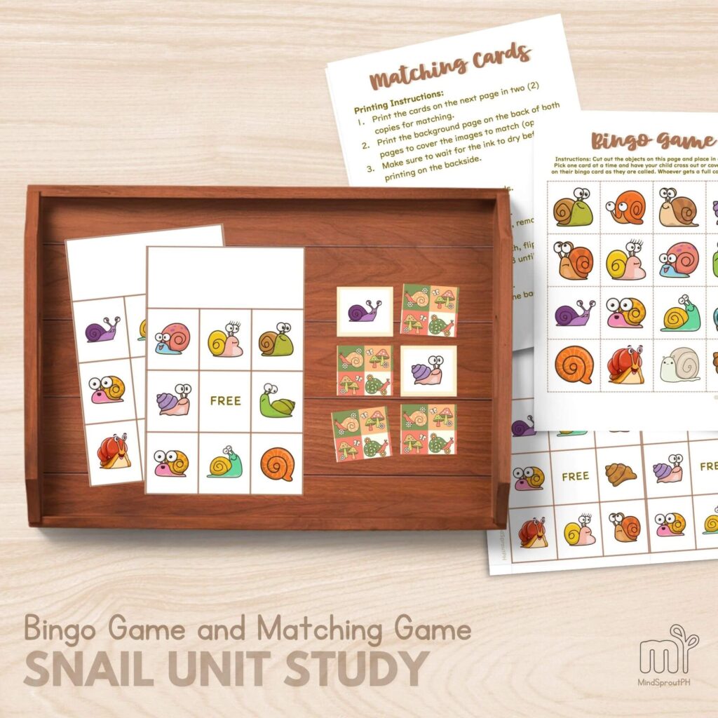 Snail Unit Study for 3-9 years old