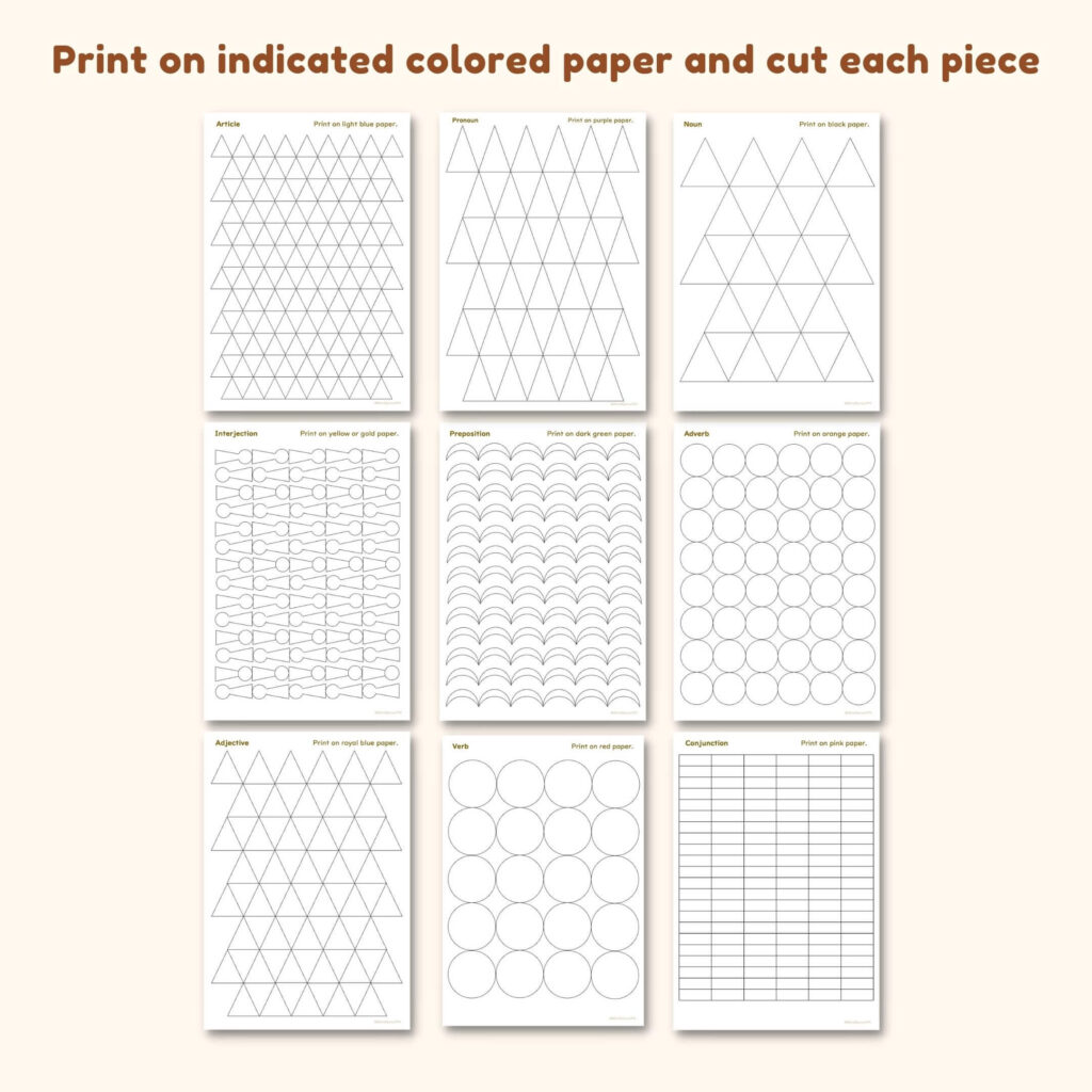 Montessori Grammar Symbols & Functions of Words 5-Part Cards & More!