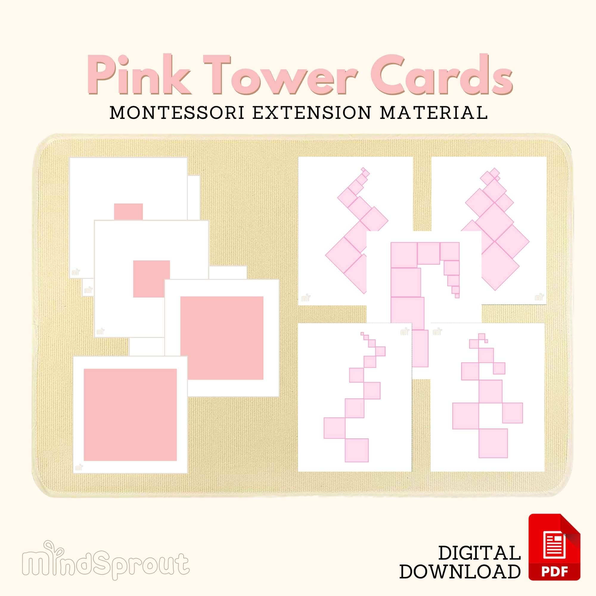 Pink Tower Cards & Pattern Cards