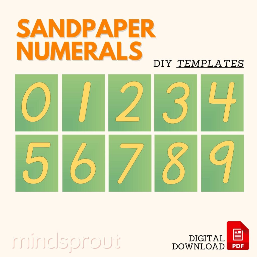 Sandpaper Numerals DIY Template