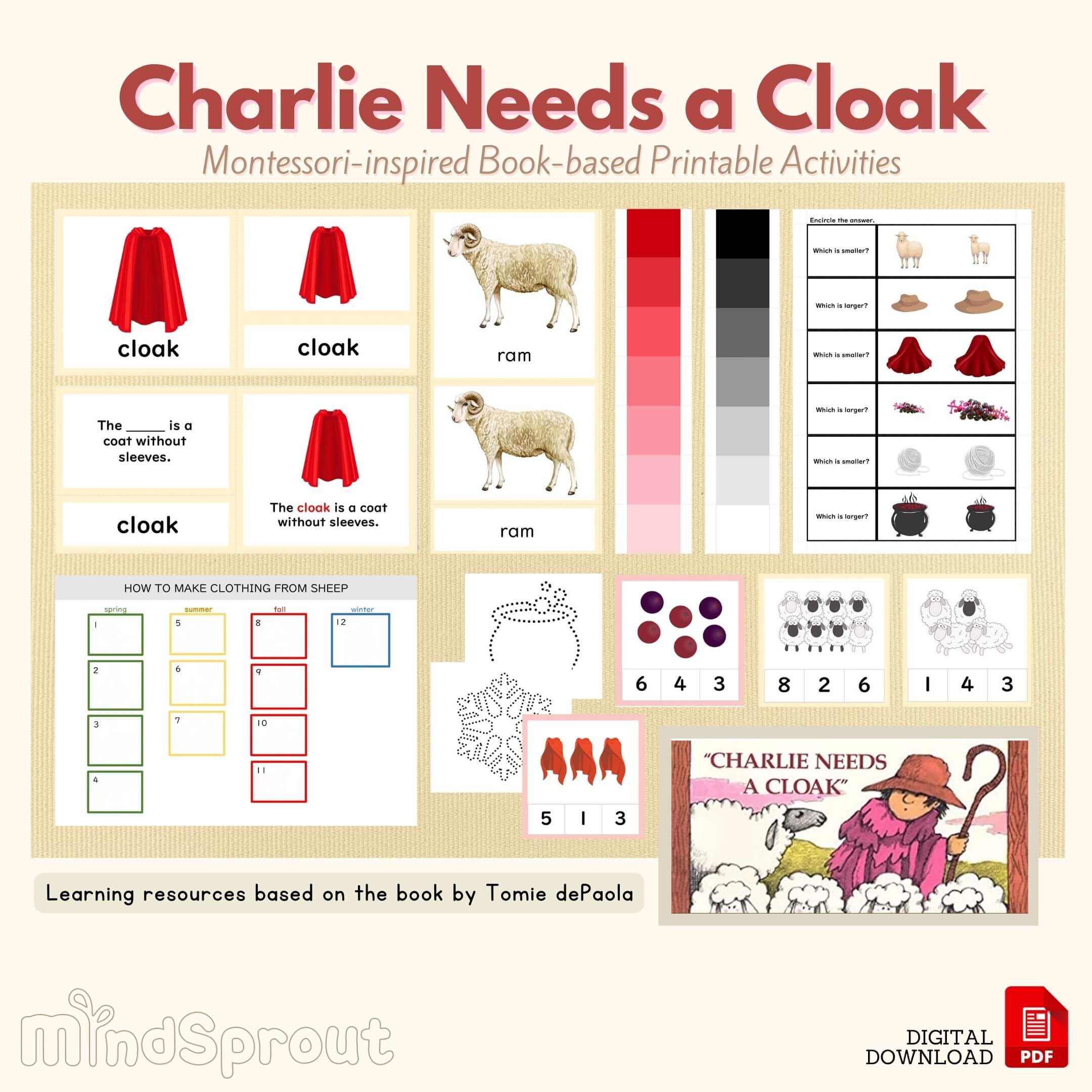 Charlie Needs a Cloak Book Companion Activities