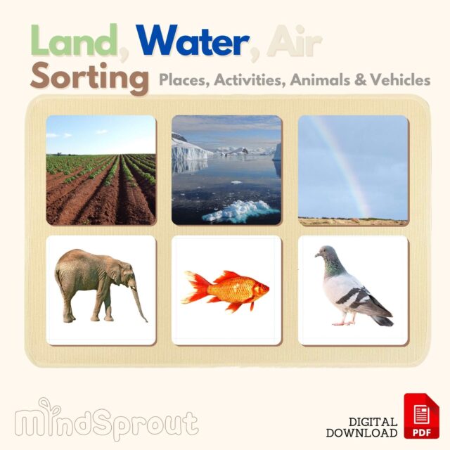 Land, Water Air Sorting Activity